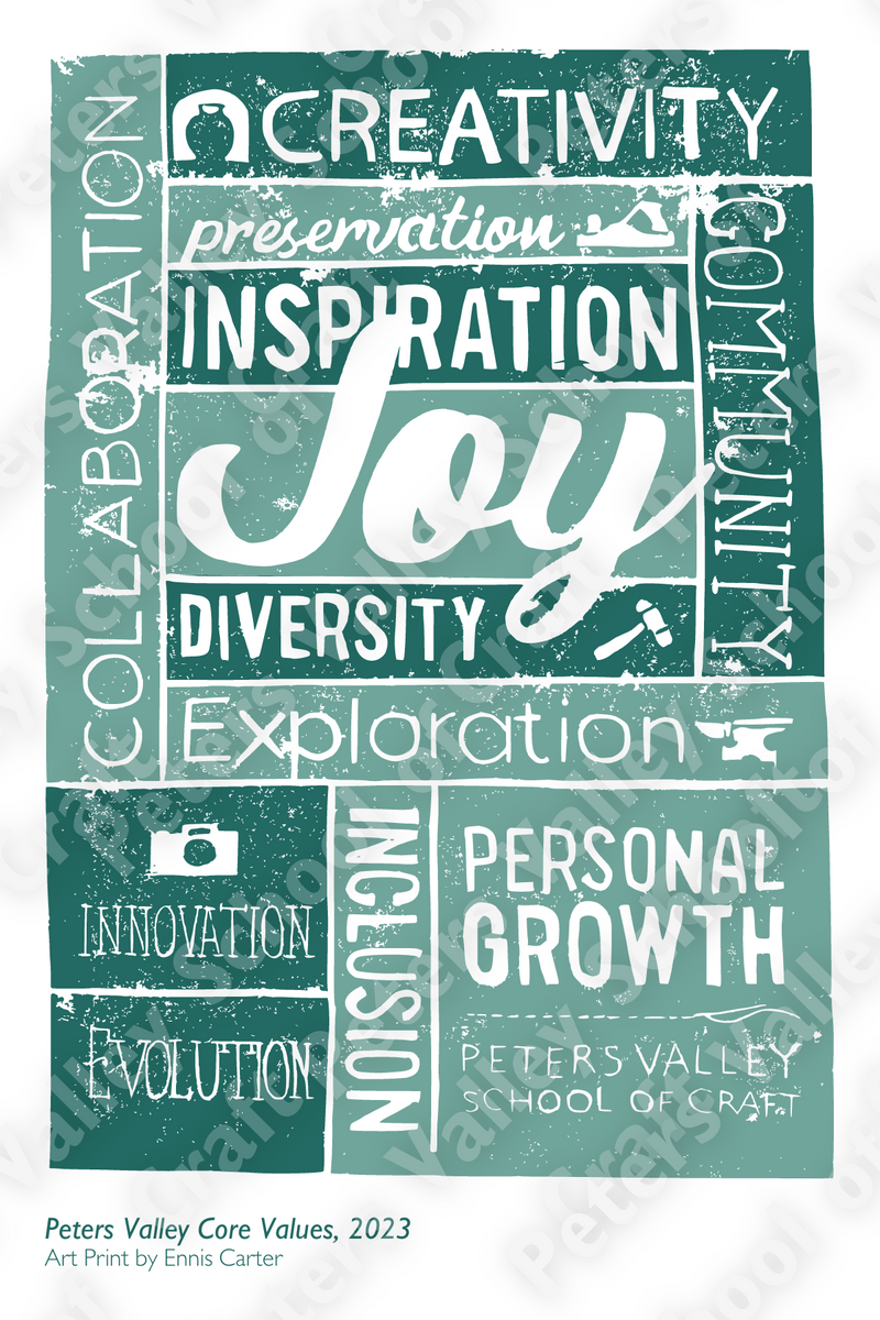 Core Values Postcard – Peters Valley Gallery